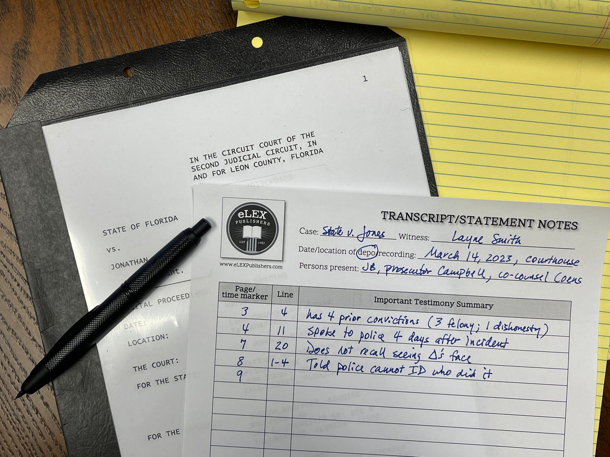 eLEX's Transcript/Statement Notes Worksheet - FREE! – eLEX Publishers